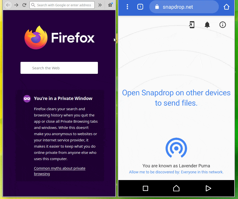 سناب دروب Snapdrop تبادل الملفات والنصوص بين الجوال والحاسوب بسهولة ...